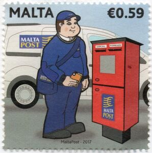 Stamp: Collection of Letters (Malta(Postal Uniforms) Mi:MT 1960,Sn:MT ...