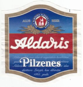 Drink Label: Aldaris Pilzenes (Aldaris, LatviaCol:LV-BEER-000204
