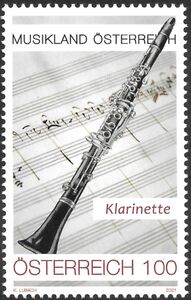 Stamp: Clarinet (Austria) (Musical Country Austria) Mi:AT 3581,Yt:AT ...