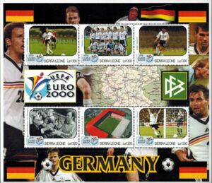 Stamp: Germany team (Sierra Leone(UEFA Euro 2000) Mi:SL 3608-3613KB,Sn ...
