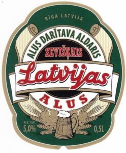 Drink Label: Latvijas alus (Aldaris, LatviaCol:LV-BEER-000230