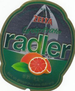 Drink Label: Zelta Radler (Aldaris, LatviaCol:LV-BEER-000247