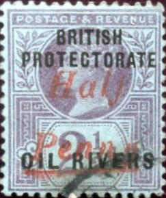 Stamp: Queen Victoria (1819-1901) (Oil Rivers Protectorate(Niger Coast ...