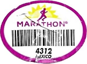 Fruit Sticker: Marathon #4312 Mango (MexicoCol:MX-FR-00270 🍎