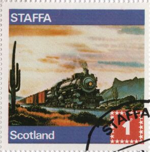 Stamp: Trains (Scotland, Staffa: Cinderella Stamps(Staffa) Col:GB-SF ...
