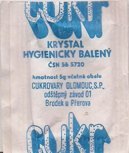 설탕 패킷: Cukr Krystal Hygienicky Baleny (체코슬로바키아(Sugar) Col:CS-N-000075