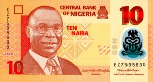 Banknote: 10 Naira (Nigeria(2009-2022 Polymer Issue) Wor:P-39k