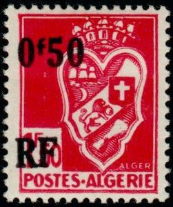 Stamp: Coat of Arms of Alger surcharged (Algeria(Armoirie-Coat of Arms ...