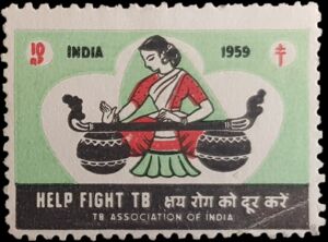 Stamp: Help fight TB (India: Cinderella Stamps(Tuberculosis Charity ...
