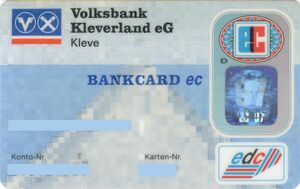Bank Card: Volksbank Kleverland BANKCARD ec 97 (Volksbank Kleverland eG ...
