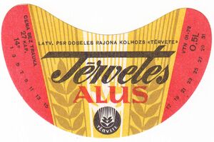 Drink Label: Tervetes alus (Tervetes AL, Latvia(Made in UdSSR) Col:LV ...