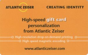 Gift Card: Atlantic Zeiser (Atlanic Zeiser, United States of America ...