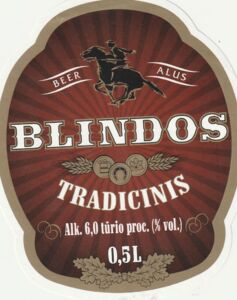 Drink Label: Blindos Tradicinis (UAB Svyturys-Utenos alus, LithuaniaCol ...