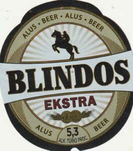 Drink Label: Blindos Ekstra (UAB Svyturys-Utenos alus, LithuaniaCol:LT ...