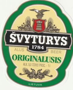 Drink Label: Svyturis Originalusis (UAB Svyturys-Utenos alus ...
