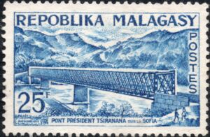 Stamp: President Tsiranana Bridge (Madagascar(Definitive issues 1962 ...