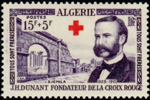 Timbre: Ruines de Djemila et Henri Dunant-Ruins of Djemila and Henri ...