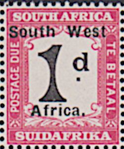 Timbre: 1p English (Afrique du Sud-Ouest(Postage Dues of South Africa ...