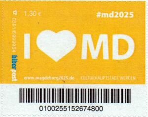Марка: I love MD, Kulturhauptstadt Magdeburg 2025 (Німеччина, Сучасні ...
