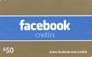 Gift Card: Facebook credits (Facebook, United States of America ...
