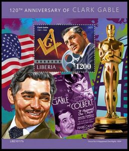 Stamp: Clark Gable (1901-1960) (Liberia(Clark Gable (2021)) Sn:LR 3661 ...