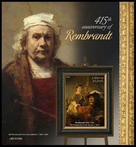 Stamp: Rembrandt van Rijn (1606-1669) (Liberia(Rembrandt van Rijn (2021 ...