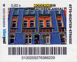 Stamp: Moderne in Sachsen-Anhalt - Otto-Richter-Strasse (Germany ...