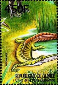 Stamp: Mesosaurus (Guinea(Dinosaurs and Prehistoric Animals II (1999 ...