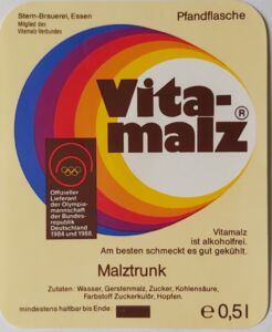 Drink Label: Vita-Malz (Stern Brauerei, Germany, Federal RepublicCol:DE ...