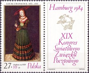 Stamp: XIX World Postal Congress, Label Right (Poland(XIX World Postal ...
