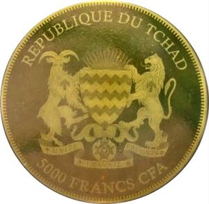 Coin: 5,000 CFA Francs (African Springbok) (Chad(2019~2020 - Bullion ...