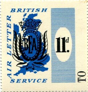 Stamp: BEA British Air Letter Service (United Kingdom: Private Post ...