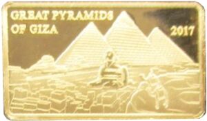 Coin: 5 Dollars (Great Pyramids of Giza) (Fiji(2017 - The landmarks of ...