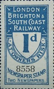 Stamp: Newspaper Stamp (United Kingdom: Private Post Offices(United ...