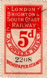 Stamp: Newspaper Stamp (United Kingdom: Private Post Offices(United ...