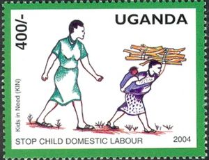 Stamp: Stop child domestic labour (Uganda(Campaign against child labor ...