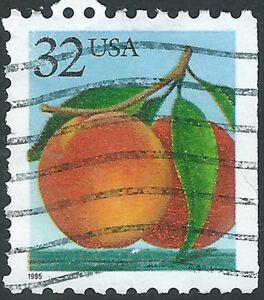 Stamp: Peach (United States of America(Peaches and Pears) Mi:US 2605Dr 📮