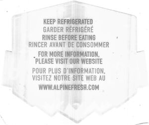 Food Label: Alpine Fresh Blueberries (Alpine Fresh, Inc., United States ...