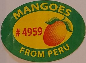 Fruit Sticker: Mangoes (PeruCol:PE-FR-00165