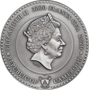Moneda: 3,000 CFA Francs (Uranus) (Camerún(2019~Today - Planets and Gods)