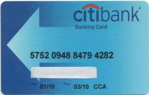 Bank Card: CITIBANK - Banking Card (Citibank, VenezuelaCol:VE-MS-0209.03
