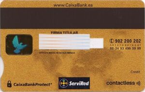 Tarjeta de Banco: La Caixa Gold (Caixabank, EspañaCol:ES-VI-0930