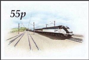 Stamp: Le Shuttle train (United Kingdom: Private Post Offices ...