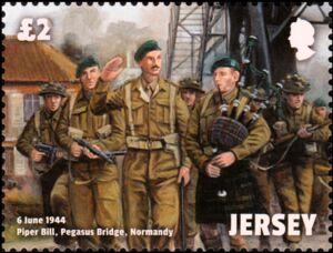 Stamp: Piper Bill, Pegasus Bridge, Normandy (Jersey(D-Day, 70th ...