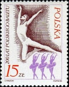 Stamp: Male Dancer (Poland(Ballet) Mi:PL 3006,Sn:PL 2706,Yt:PL 2817,Sg ...