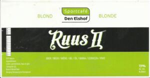 Etiqueta de bebida: Ruus II (Berging Brouwerij, Países BajosCol:NL-BEER ...