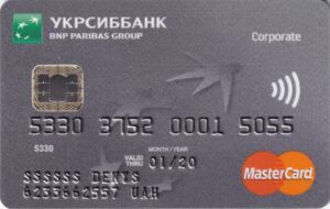 Bank Card: MasterCard Corporate (Ukrsibbank, UkraineCol:UA-MC-0329.09
