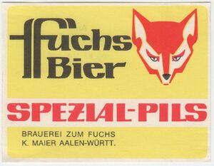 Drink Label: Fuchs Spezial Pils (Brauerei Zum Fuchs Aalen, Germany ...