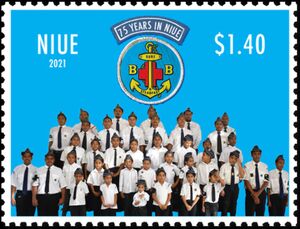 Stamp: Boys Brigade of Niue (Niue(Boys Brigade of Niue, 75th Anniversary (2021)) Mi:NU 1333,Sn ...