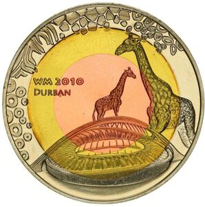Coin: 1 Dollar (Moses Mabhida Stadium in Durban) (Fiji) (2010 - South ...